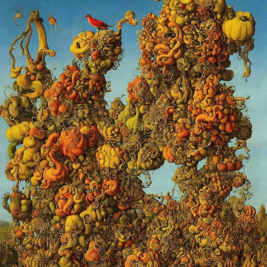 Lexica - A single! colorful! ( tentacle ) gourd fungus bird tower clear ...