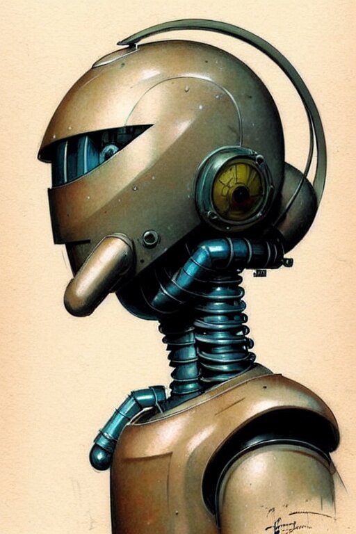 Lexica - ( ( ( ( ( 1 9 5 0 s retro future robot android head. muted ...