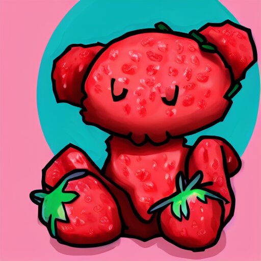 Lexica - Adorable strawberry creature trending on pixiv