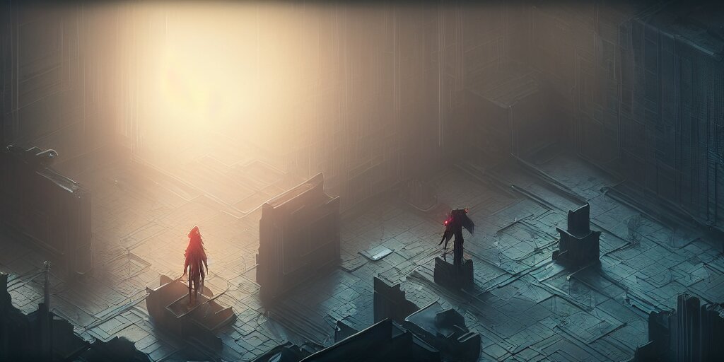 Lexica - Isometric room of a room filled with beautiful! code vein in ...