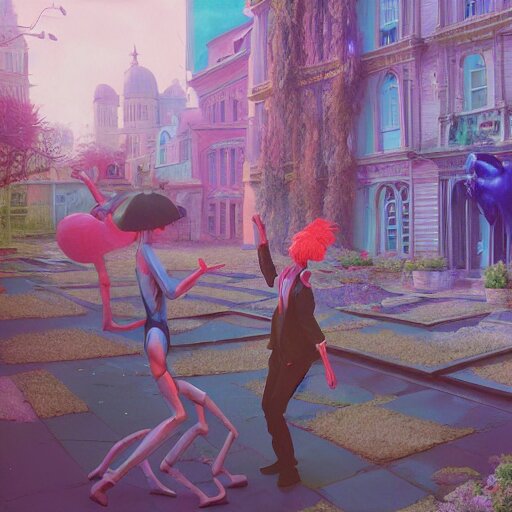 Lexica - Highly detailed surreal vfx, 3 d mannequins dancing, happy ...