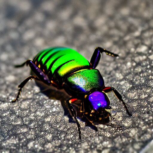 Lexica - Insects made of iridescent water, macro, sharp focus