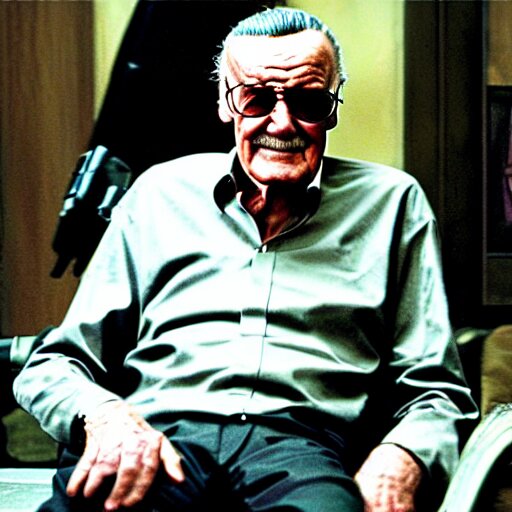 Lexica - High quality screenshot of Stan Lee on Batman: The Dark Knight ...