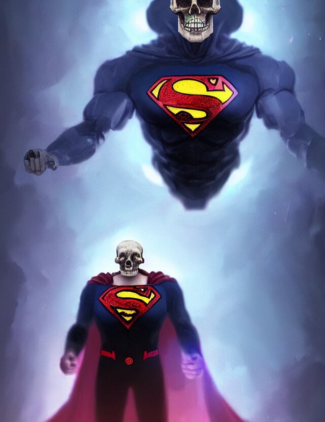 Lexica - Dead skull superman, award - winning realistic sci - fi ...