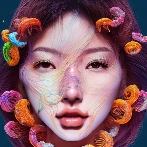 the face of an unbelievably beautiful and pretty japanese girl p ...