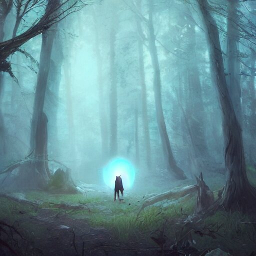 Lexica - Ethereal mystery portal, seen by wanderer boy in middle of ...
