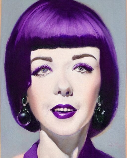 Lexica - Colleen moore 5 5 years old, bob haircut, portrait painted by ...