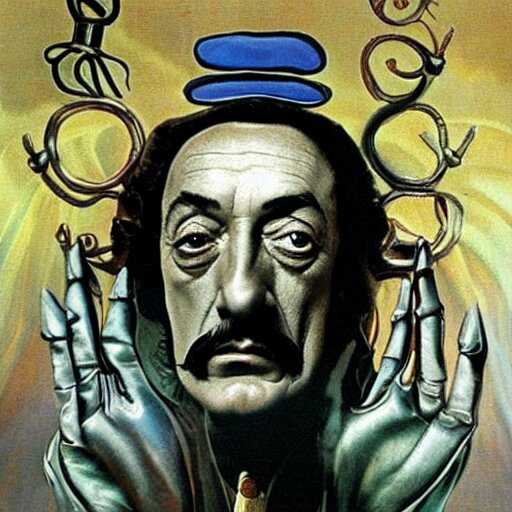 Lexica - Salvador dali as a space wizard in the style of salvador dali