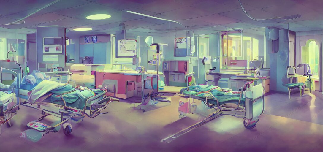 Lexica - Retro hospital concept art, vibrant colors, 8 k photorealistic ...