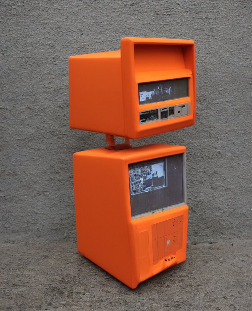 Lexica - Orange vintage crt monitor