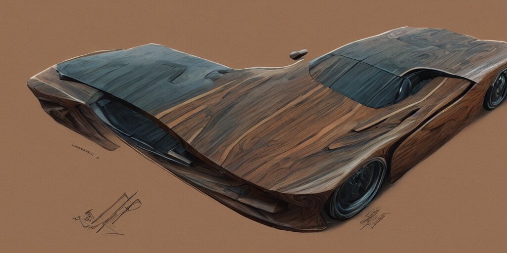 Lexica - Wooden car design, design sheet, Moebius, Greg Rutkowski ...