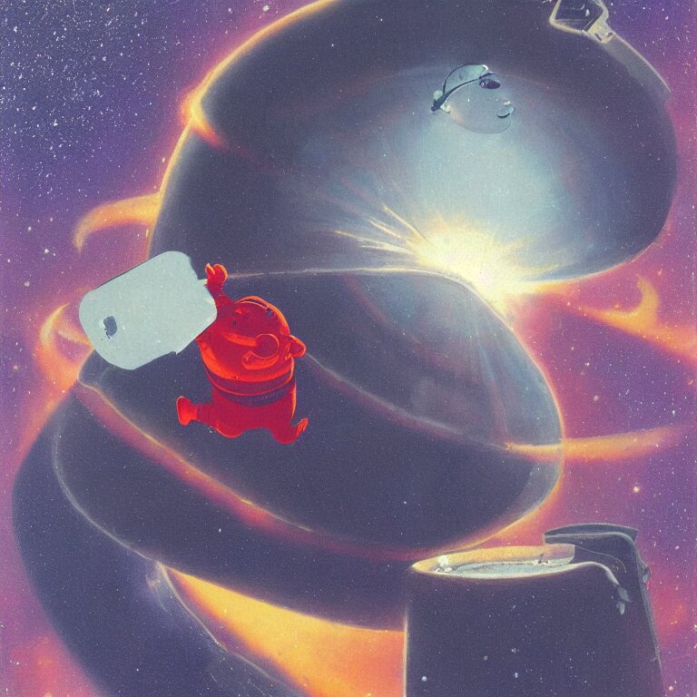 Lexica - The kool-aid man in space, by John Harris, concept art