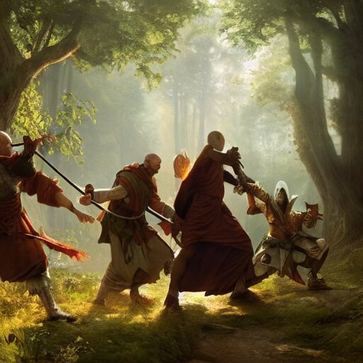 Lexica - 'A monk, bard, druid and a paladin are fighting together in ...