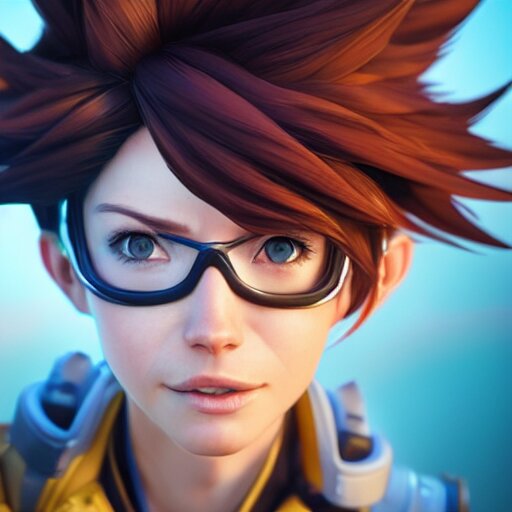 Lexica - Highly detailed extreme closeup portrait of tracer from ...