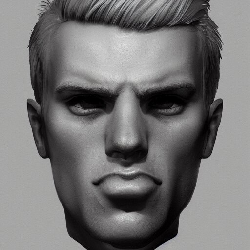 Lexica - A close up realistic portrait of a blonde man with chiseled ...