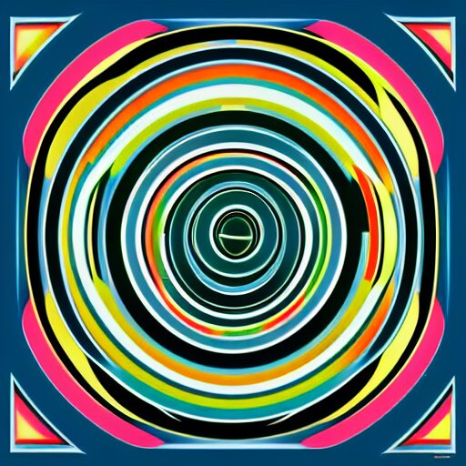 Lexica - Graphic vector poster of abstract geometric shapes by heinz ...