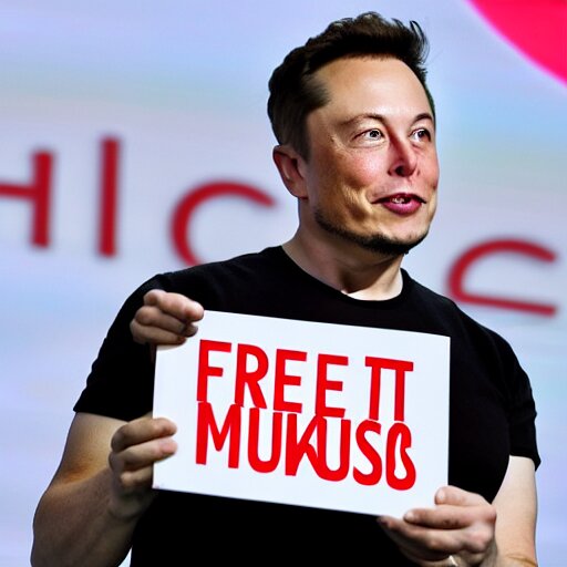 Lexica - Elon Musk holding a sign saying Free Hotdogs, highly detailed ...