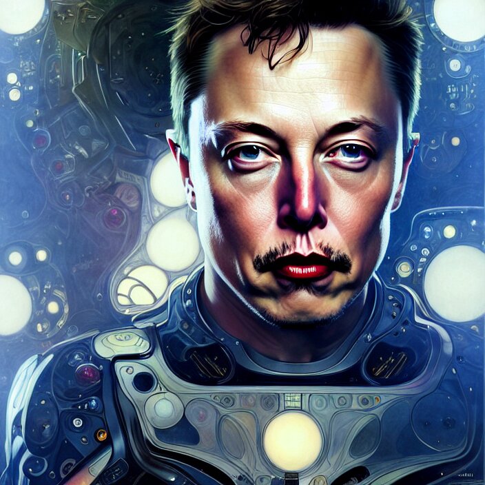 Lexica - Portrait of Elon Musk organic cyborg, diffuse lighting ...
