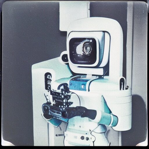 Lexica - Polaroid photo from 1 9 8 0 s of a cyborg grandma