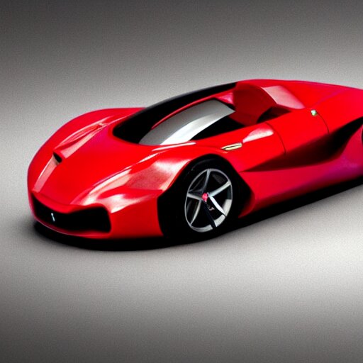 a red ferrari wheelchair concept render - Arthub.ai