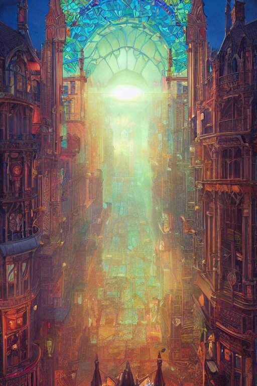 Lexica - Cityscape made out of stained glass, photorealistic, unreal ...