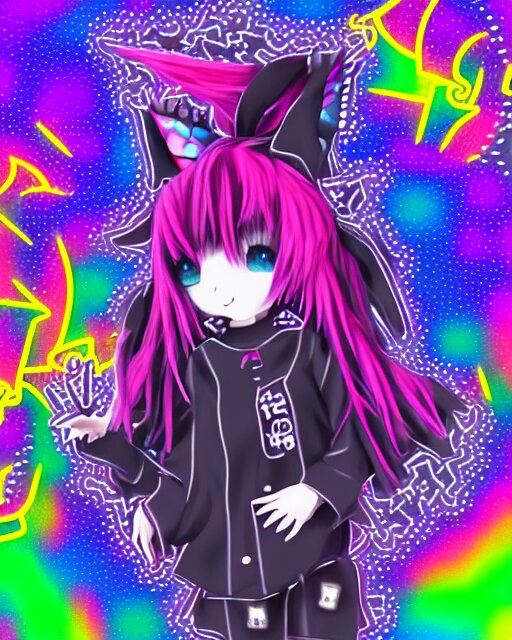 Lexica - Emo jester moe anime girl figurine, in neo tokyo hong kong ...