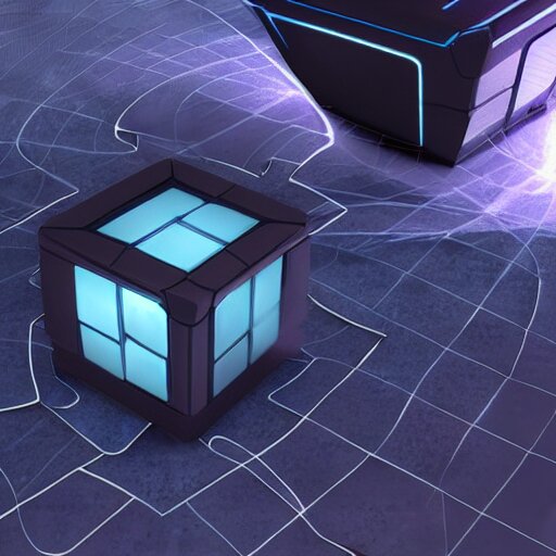 Lexica - Product rendering for a mystical ethereal cube, alien ...