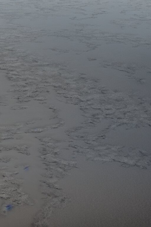 Lexica - Wide angle shot of muddy river delta leading to sea by hiroshi ...