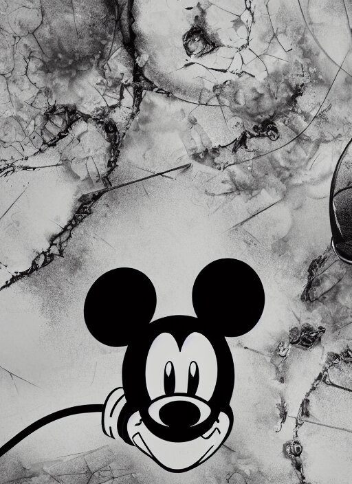 Lexica - Mickey mouse, gas mask, fractal, leathery, wet, broken ...