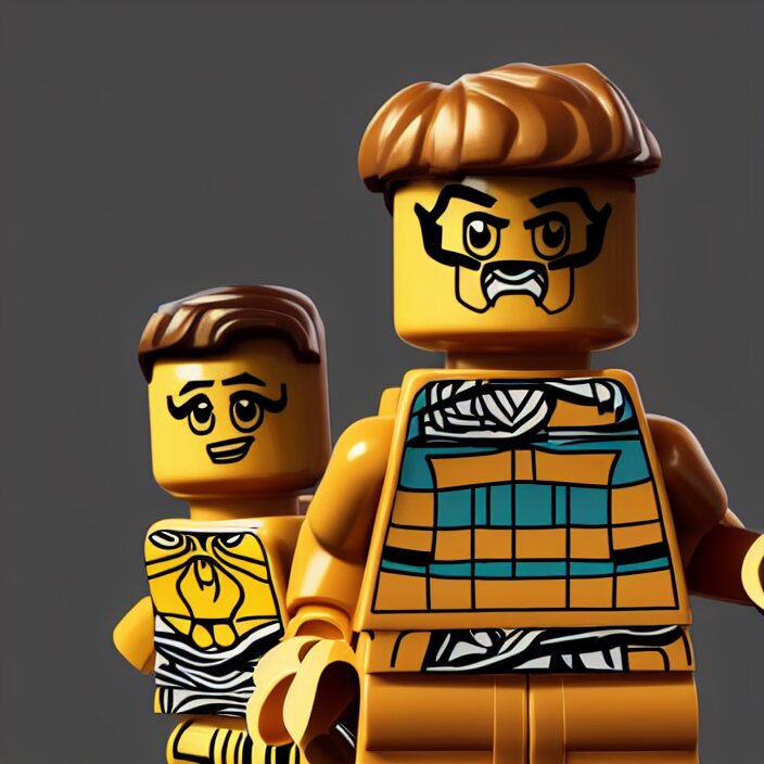 neoclassical symmetrical perfect portrait of a lego minifigure ...