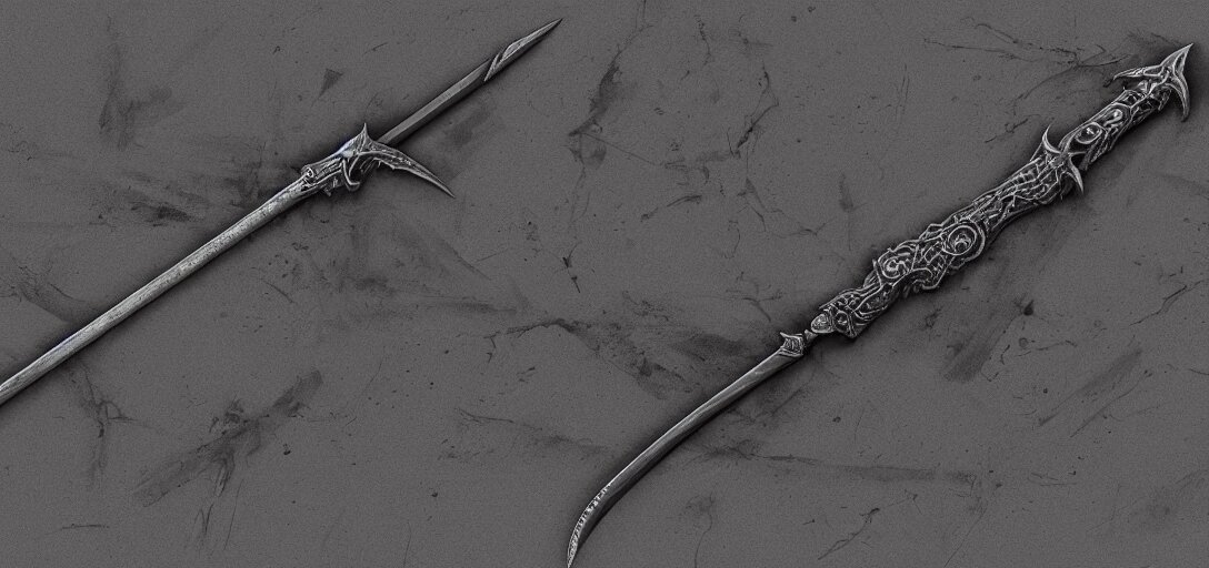 Lexica - Long sword, black skeleton sword, steel, sword, crystals ...