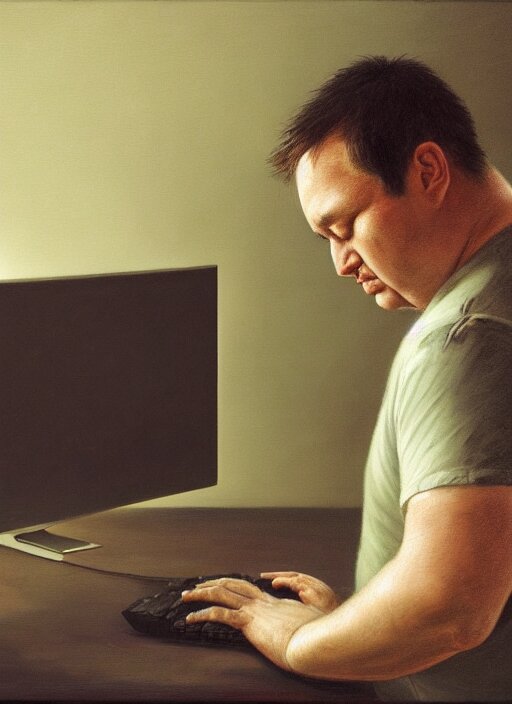 Lexica - Insanely detailed chiaroscuro image of a exhausted - looking ...