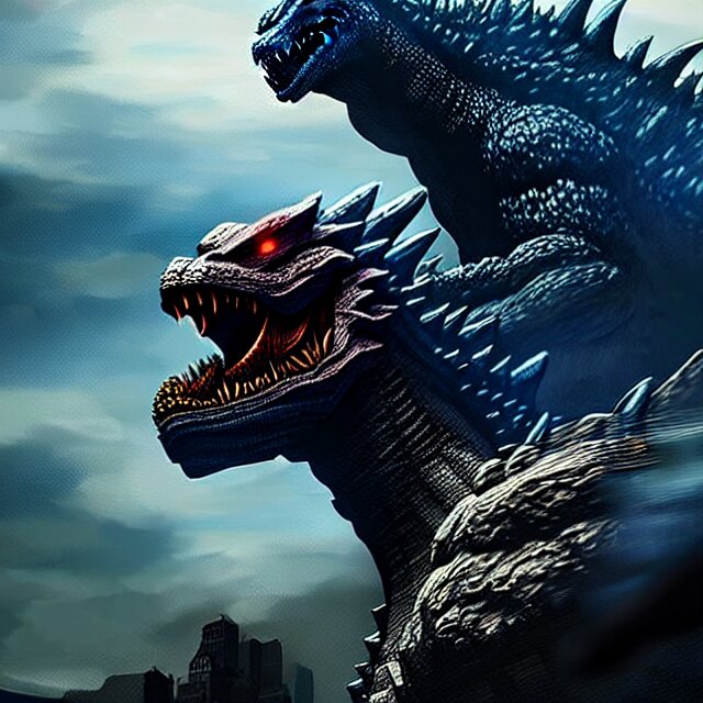 Lexica - Epic professional digital art of Godzilla, best on artstation ...