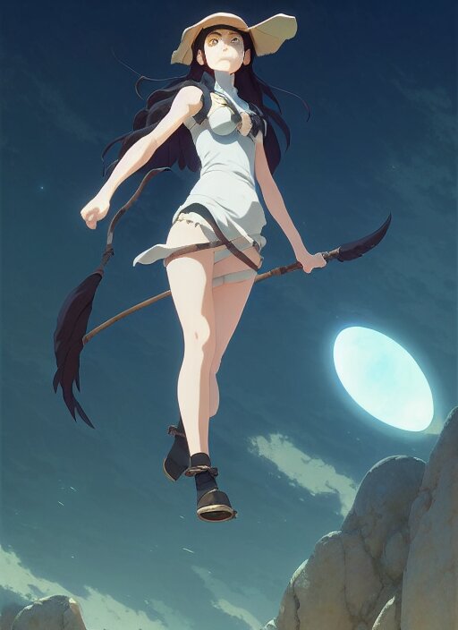Lexica - A full body portrait of an explorer witch, sun lighting ...