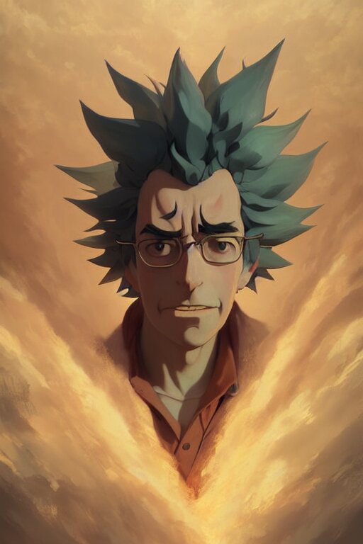 Lexica - Baroque oil painting rick sanchez from rick and morty ...