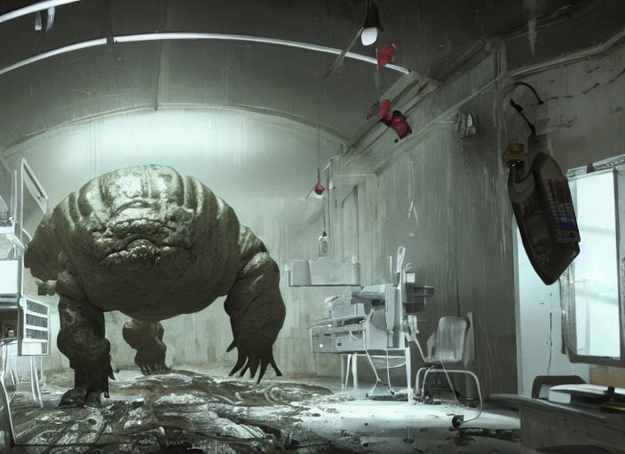 Lexica - A massive slimy flesh creature grows out of control in a ...