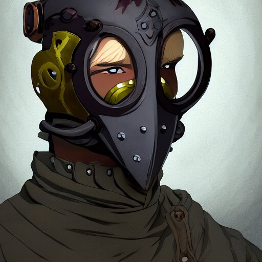 Lexica - Portrait of a viking gas mask, anime fantasy illustration by ...