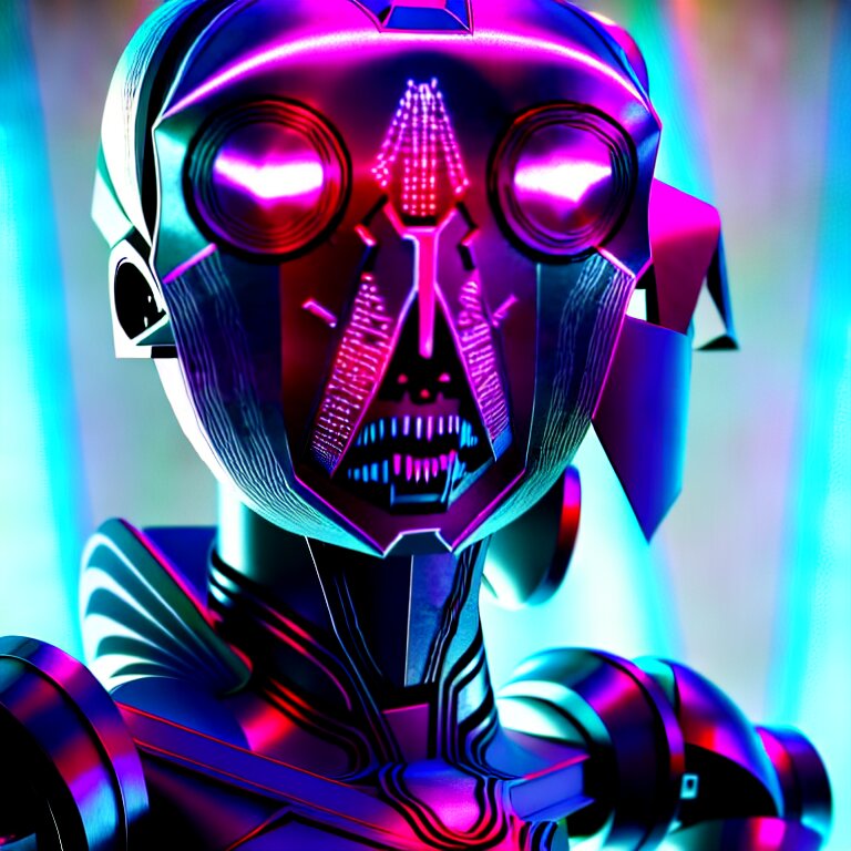 Lexica - Futuristic cyberpunk princess in skull mask symmetrical ...