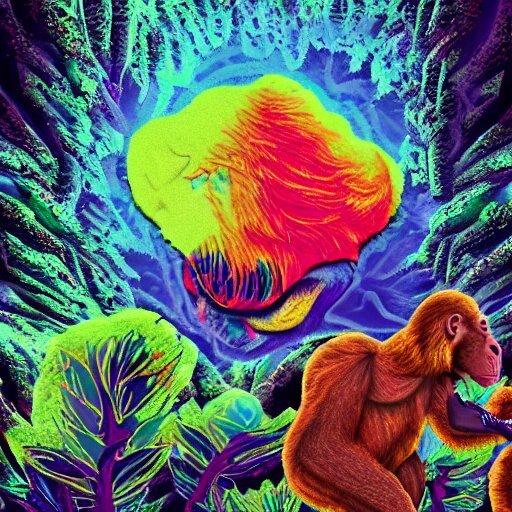 stoned ape theory, psilocybin mushrooms, abstract, evolution - Arthub.ai