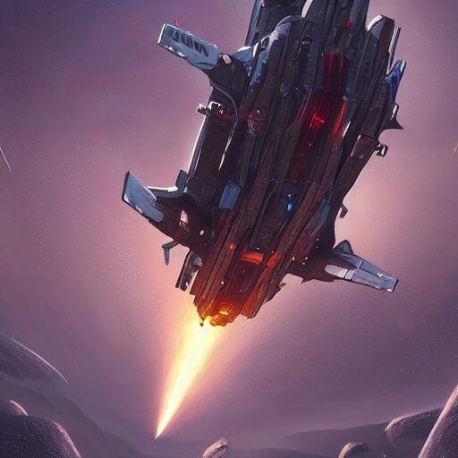 Lexica - Massive starship in the shape of a spear traveling through ...