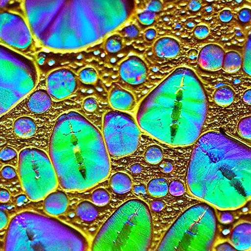 Lexica - Insects made of iridescent water, macro, sharp focus