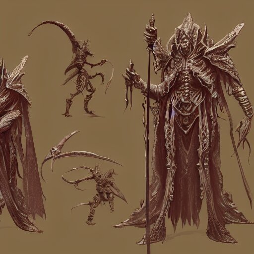 Lexica - Arch lich design, dnd character sheet, Moebius, Greg Rutkowski ...