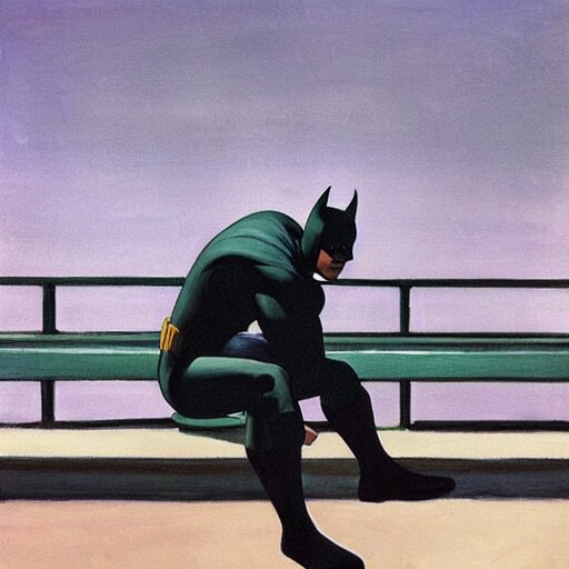 Lexica - Batman by Edward hopper