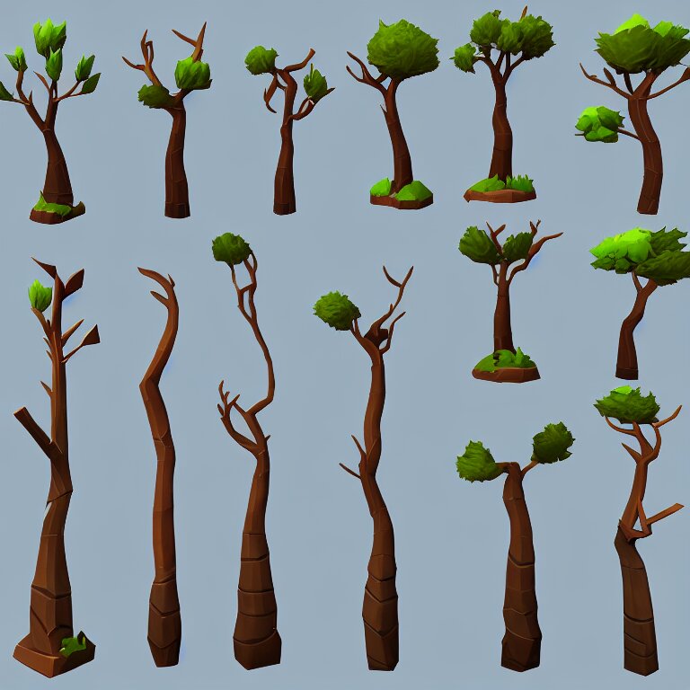 Lexica - Tree branch asset pack, stylized, riot games textures