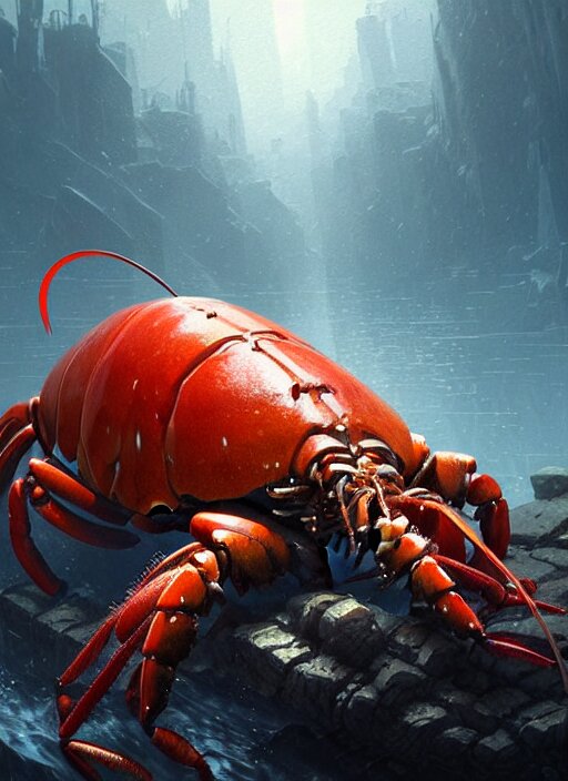 Lexica - Portrait of epic lobster. highly detailed, digital painting ...