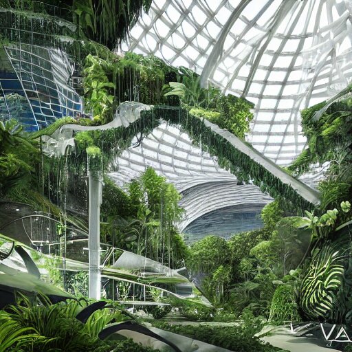 Lexica - Stunning indoor jungle inside epic high technology biodome ...