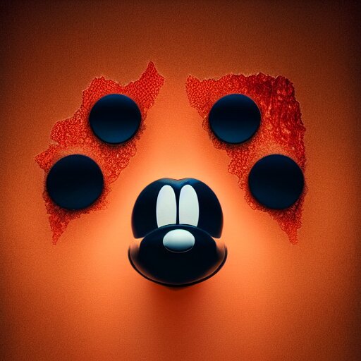 Lexica - Counterfeit mickey mouse head, fractal, broken, psychedelic ...
