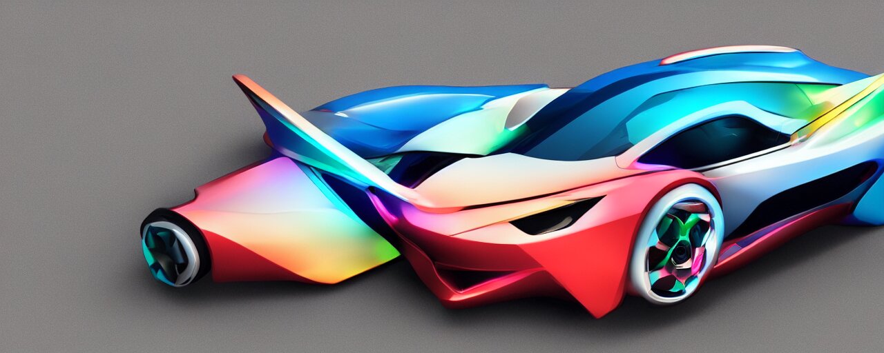 Lexica - Concept car, digital art, 3d render, fast, motion blur, neon
