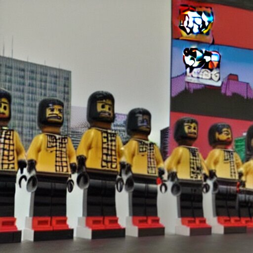 a xi jinping lego statue, in the style of synthwave, auoroacore ...