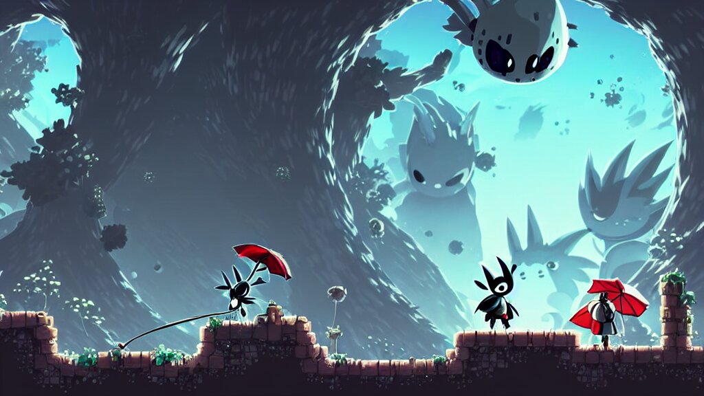 Lexica - Side scrolling, press square to jump, studio ghibli, sharp ...